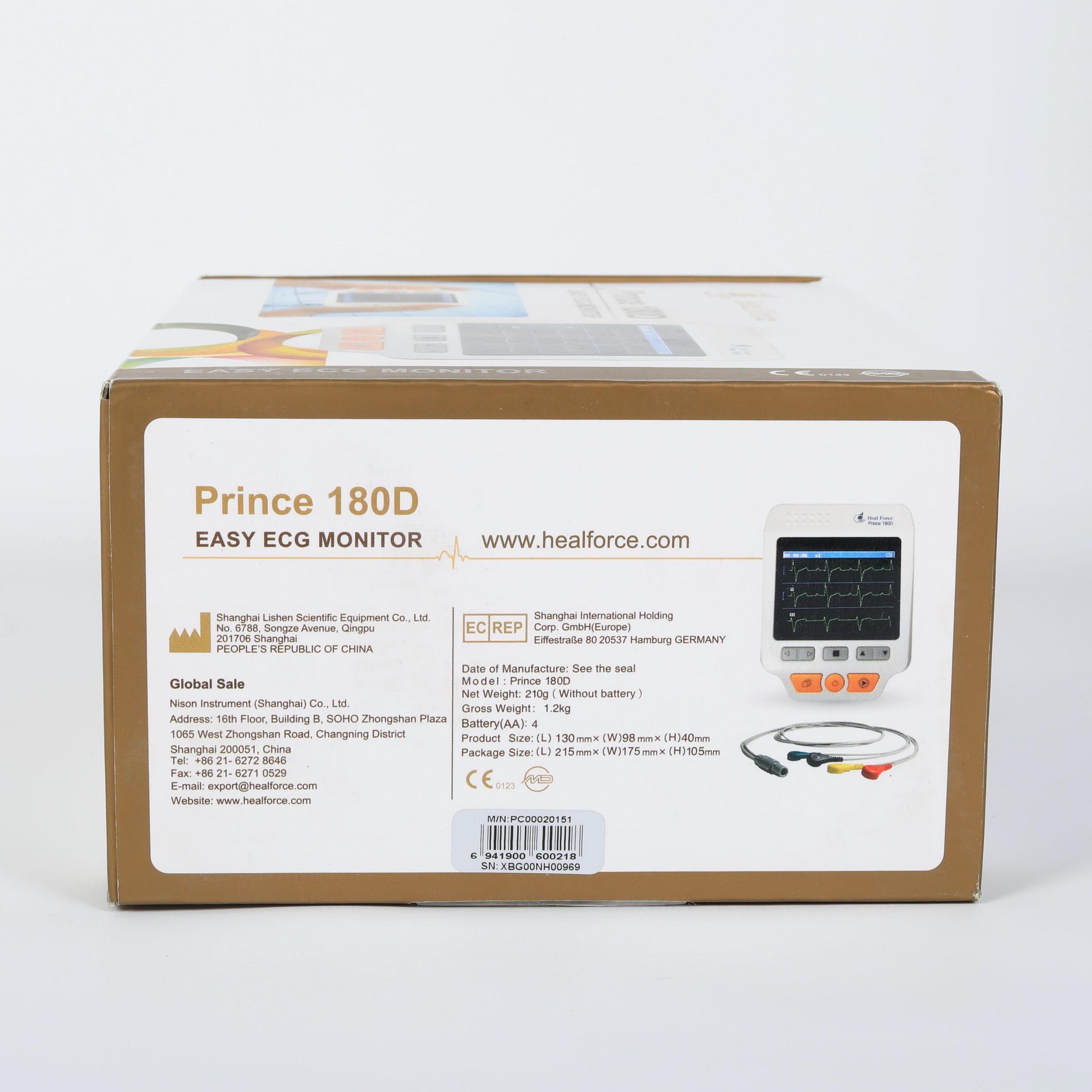 Heal Force Prince 180D Easy ECG Monitor φορητός ηλεκτροκαρδιογράφος ...